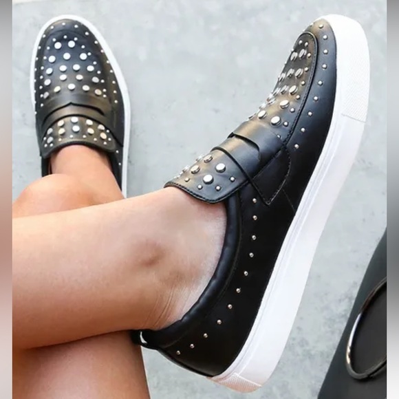 Report | Shoes | Black Stud Shoes Great Used Condition Very Clean From ...